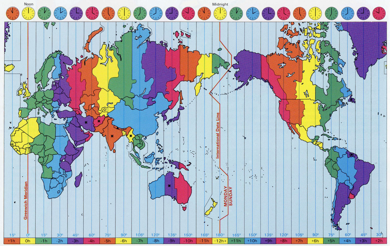 How many times zones are there in the world?