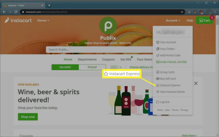 How do I view my past orders on Instacart?